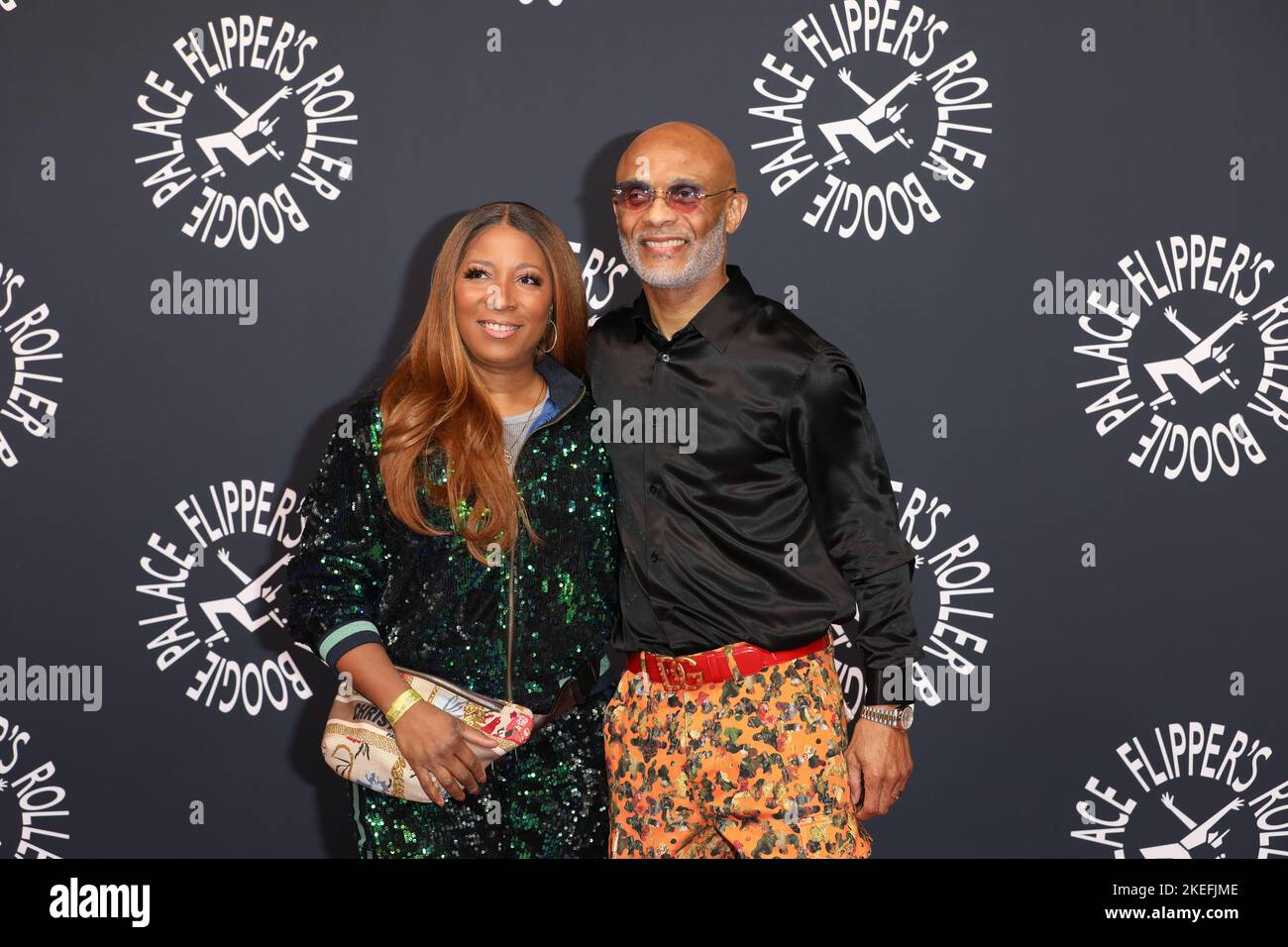 Guests attend the Opening of Flipper's Roller Boogie Palace in London ...