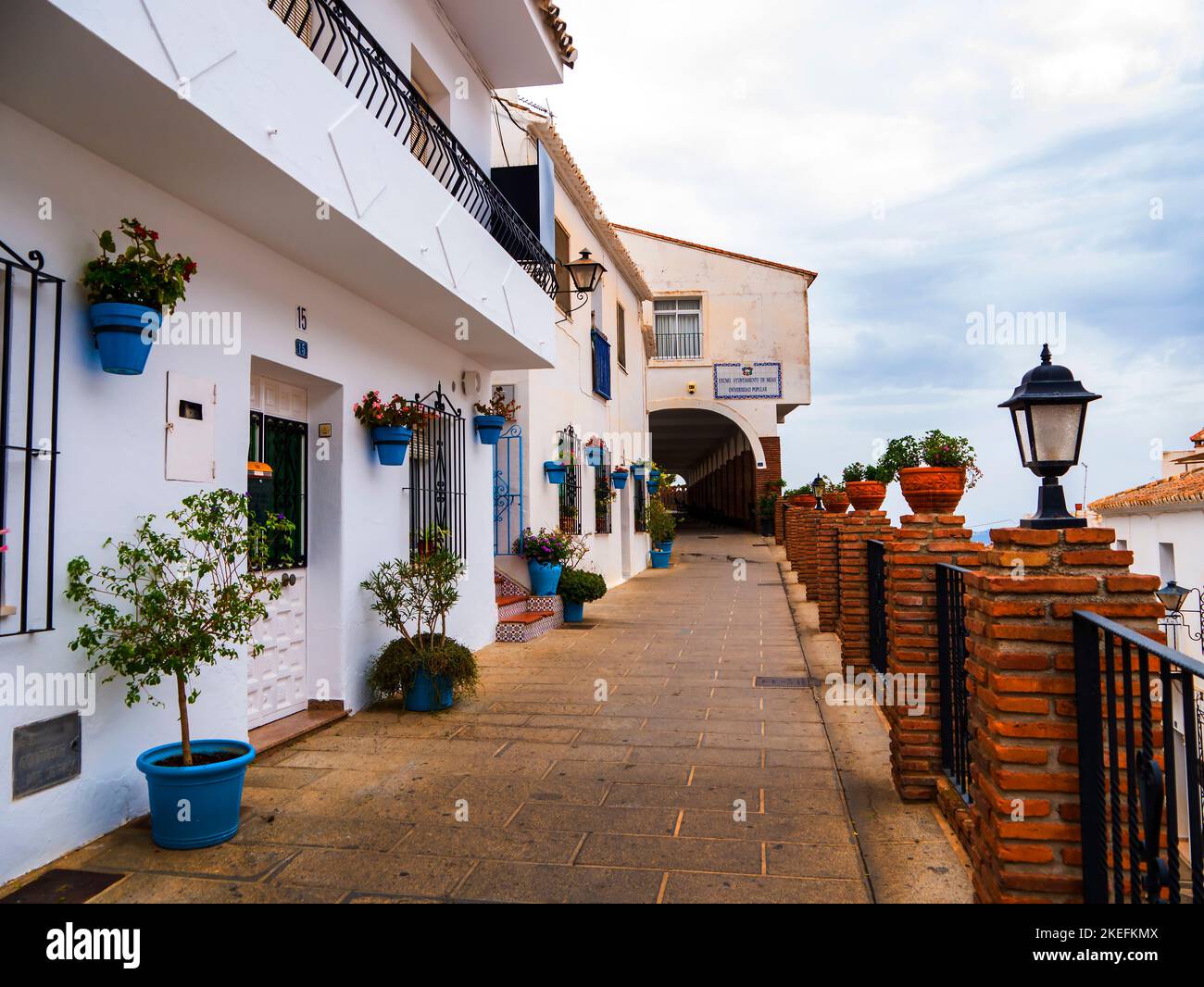 The Picturesque Mountain Village of Mijas in the Mounains above the ...