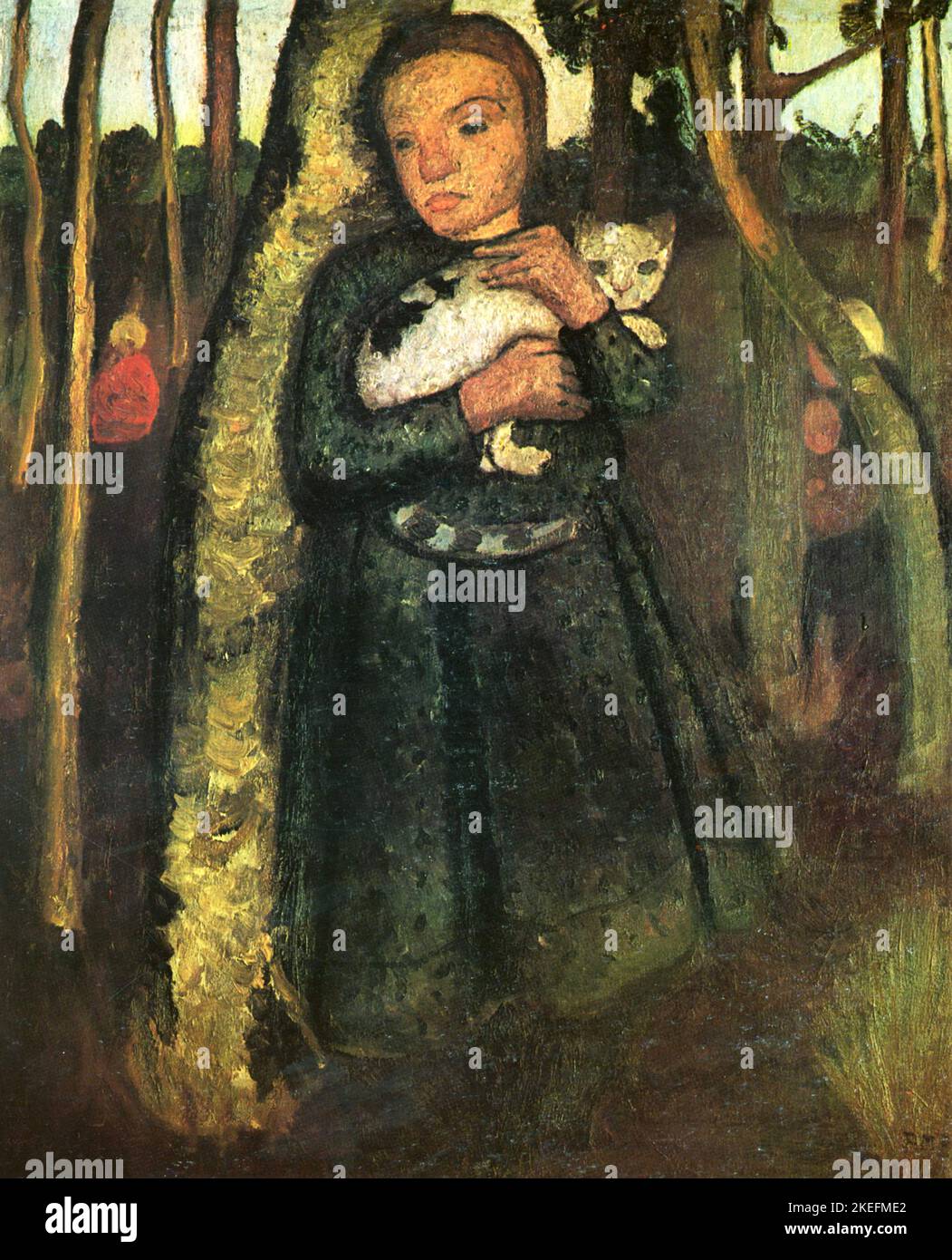 Paula Modersohn-Becker - Cat in Child's Arms - 1904 Stock Photo - Alamy