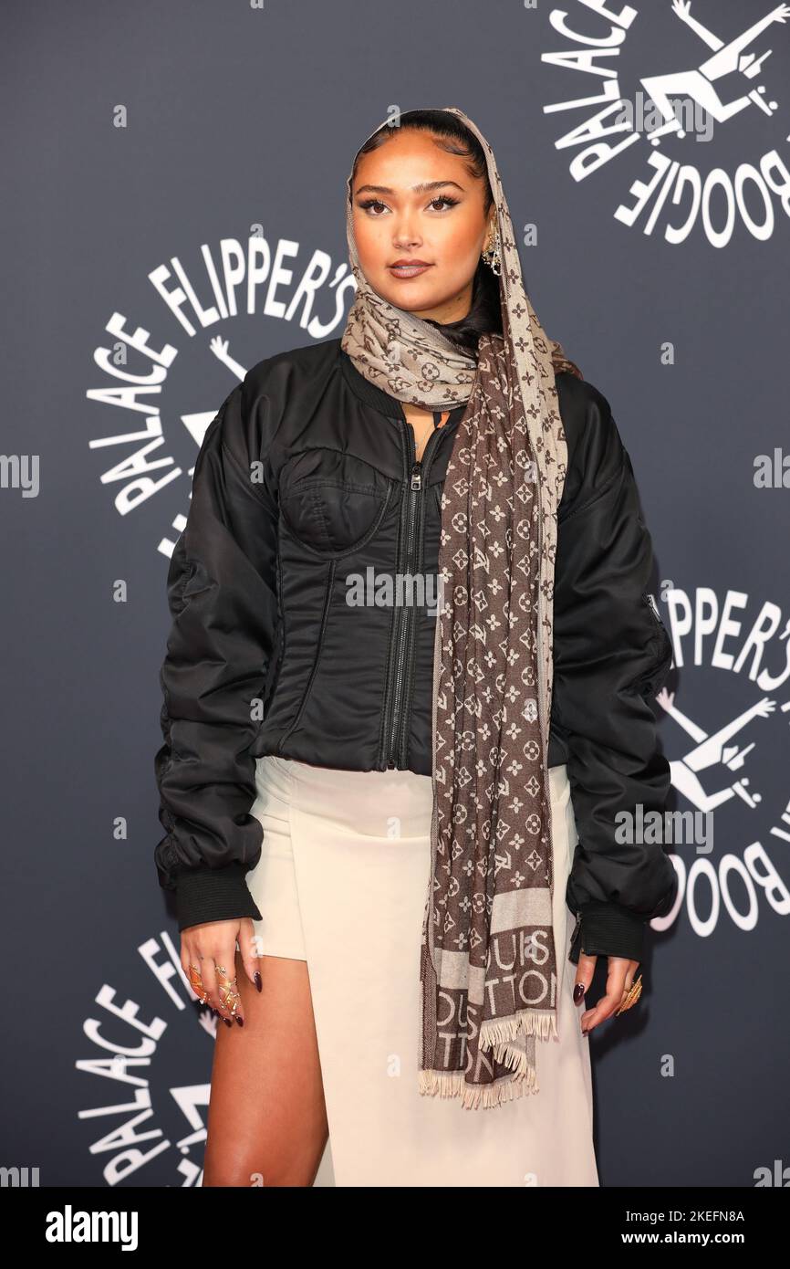 Joy Crookes attends the Opening of Flipper's Roller Boogie Palace in ...