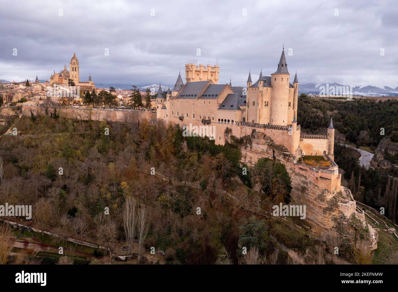 Alcazar Castle in Segovia, Spain. It is a medieval castle located in ...