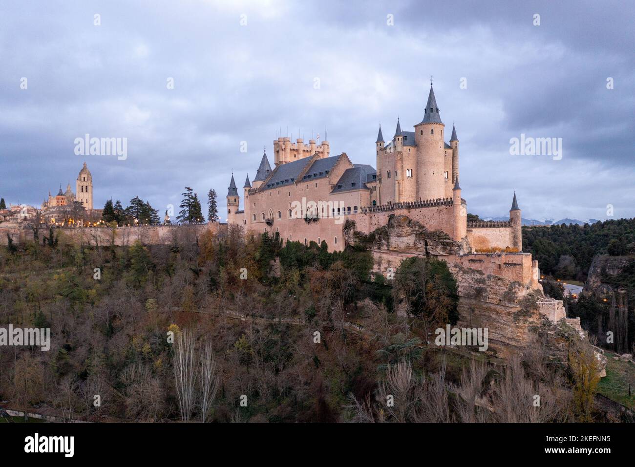 Alcazar Castle in Segovia, Spain. It is a medieval castle located in ...