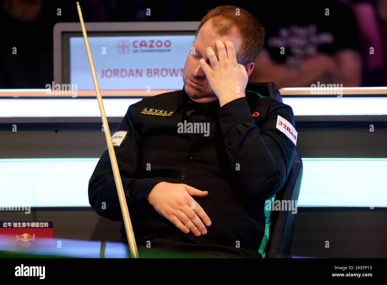 Northern Ireland’s Jordan Brown looks dejected during his match against ...