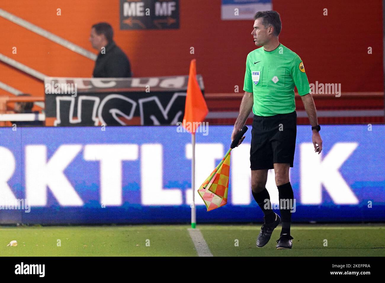 VOLENDAM, NETHERLANDS - NOVEMBER 12: Assistant Referee Charles Schaap ...