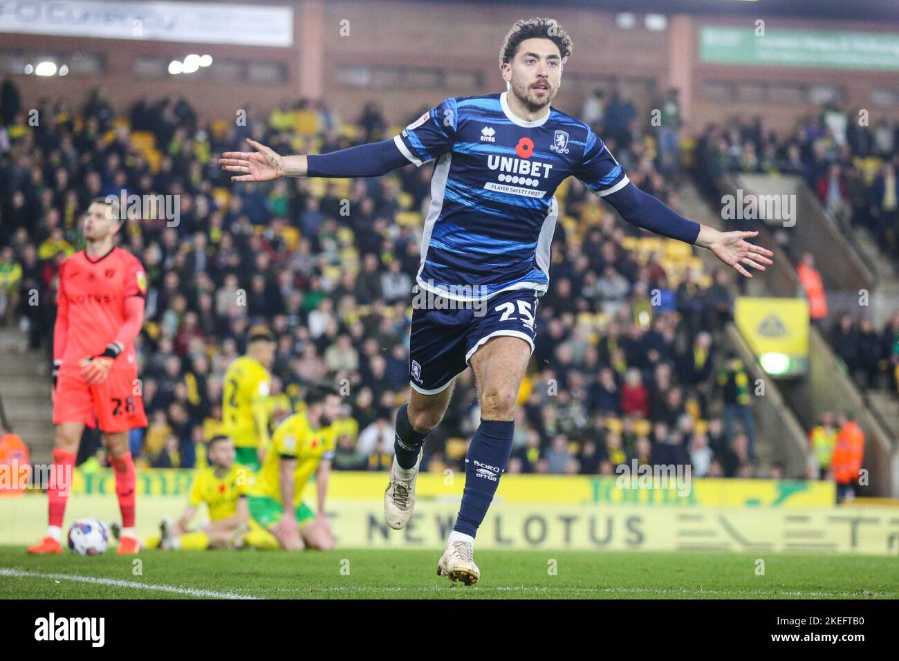 Matt Crooks #25 of Middlesbrough celebrates his goal to make it 1-2 ...