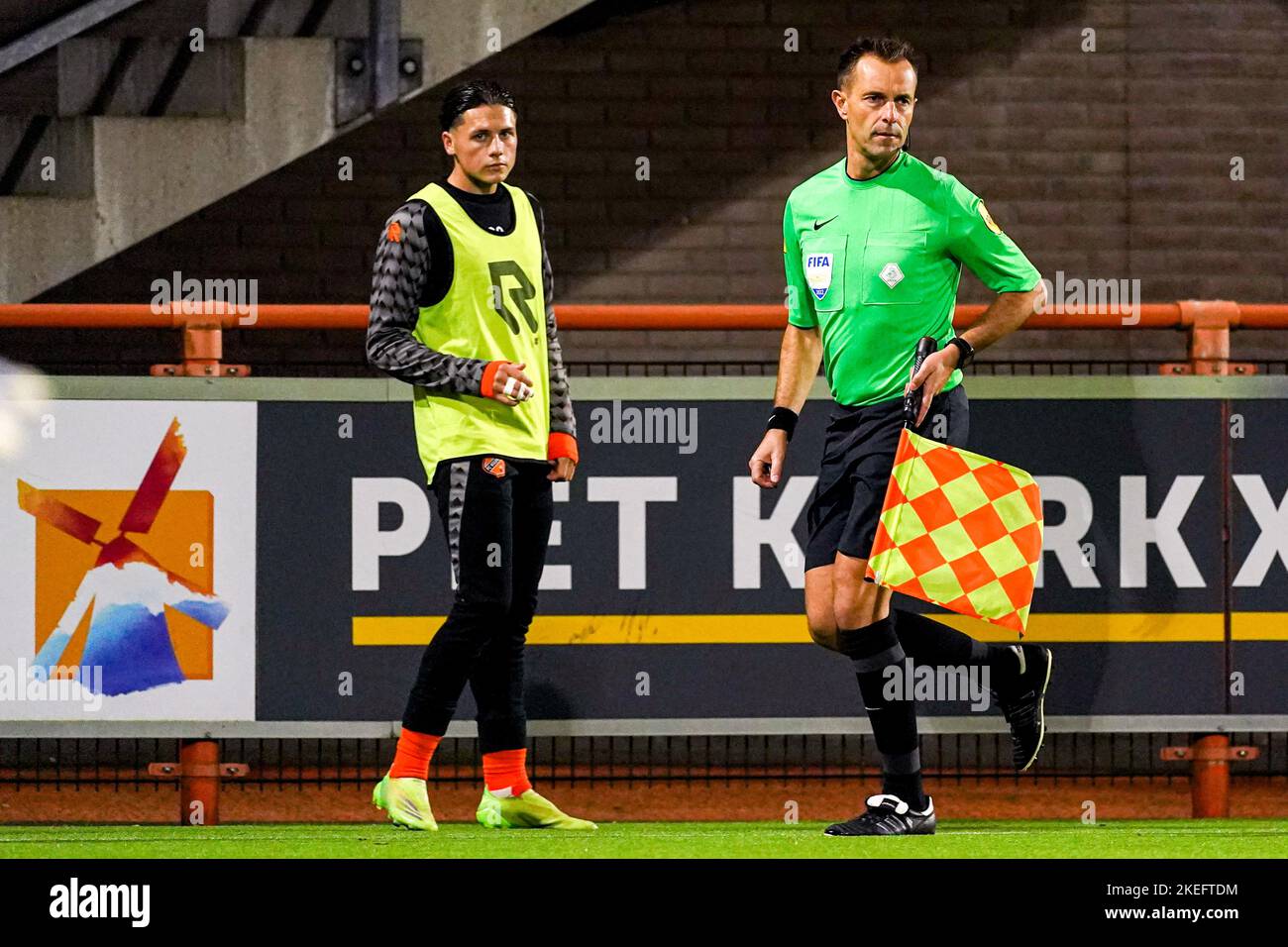 VOLENDAM, NETHERLANDS - NOVEMBER 12: Assistant Referee Charles Schaap ...