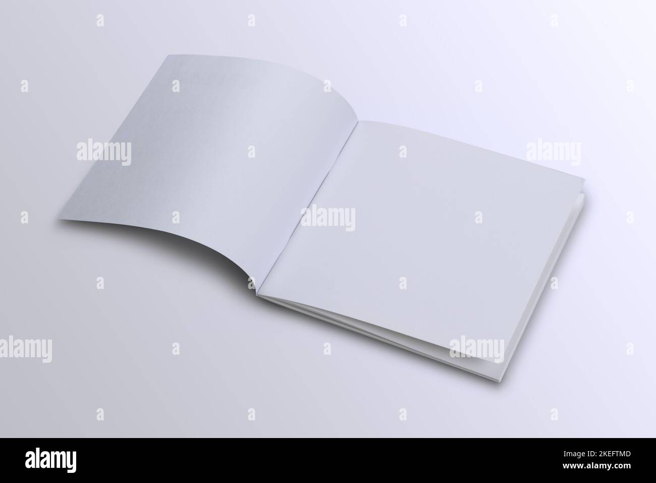 Folded White Blank Brochure Magazine Cover for Mock up Stock Photo - Alamy