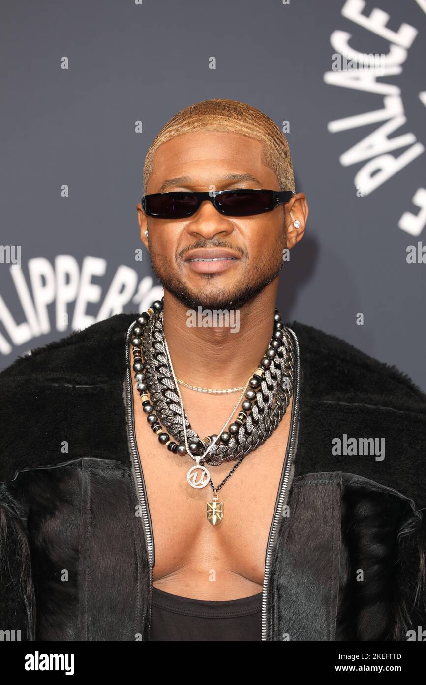Usher attends the Opening of Flipper's Roller Boogie Palace in London ...