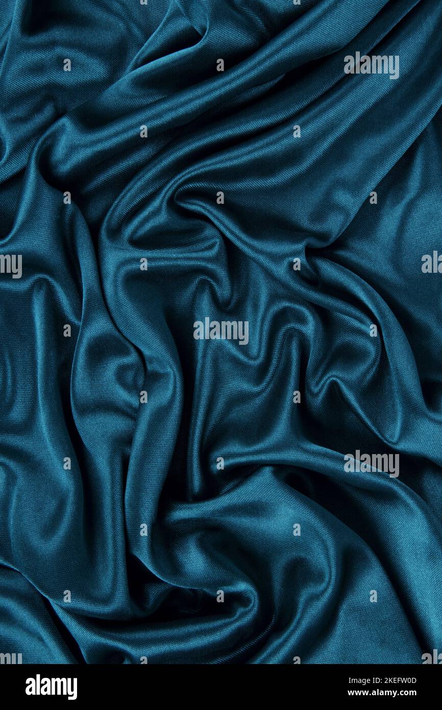 Dark Blue Satin Silk Velvet Cloth Fabric Background Stock Photo - Alamy