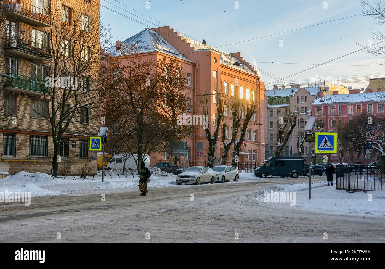 Kronverkskaya street house 27. Petrograd side. St. Petersburg. Russia ...