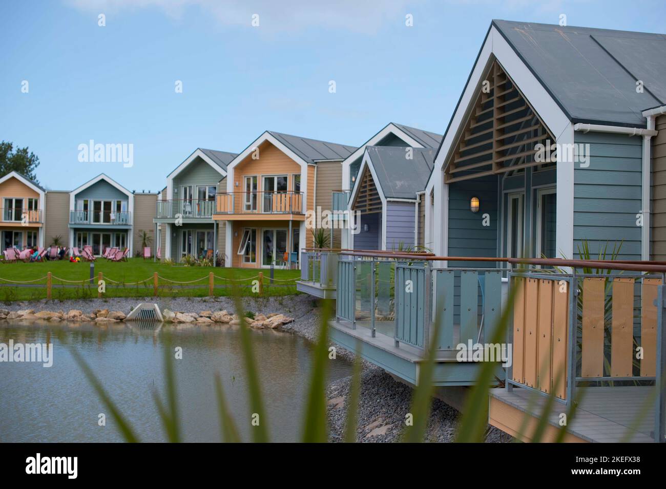 The new Chalets at Butlins, Minehead Stock Photo - Alamy