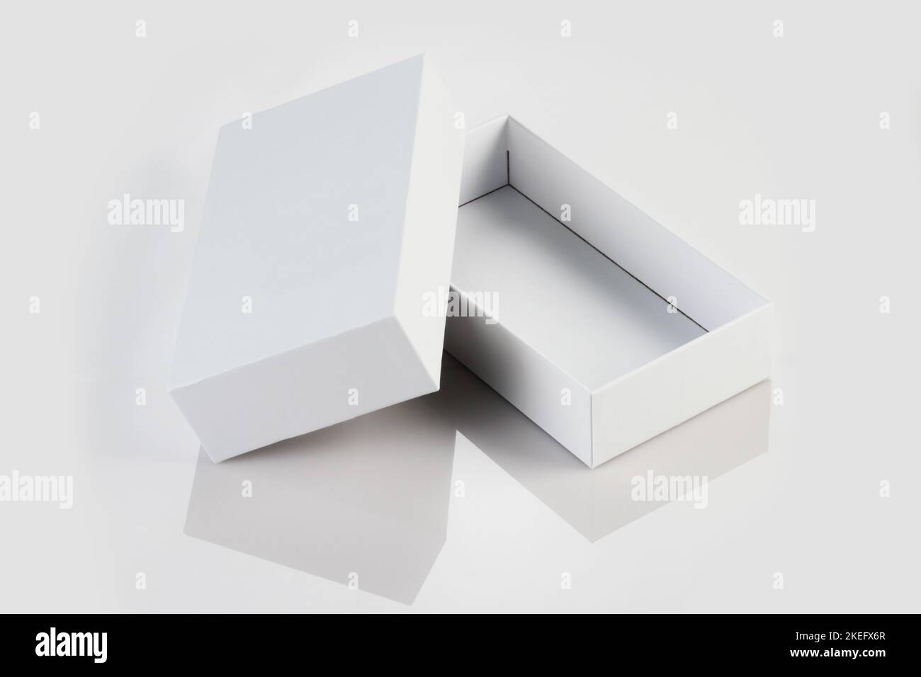 Blank White Card Board Box for Mockup Stock Photo - Alamy