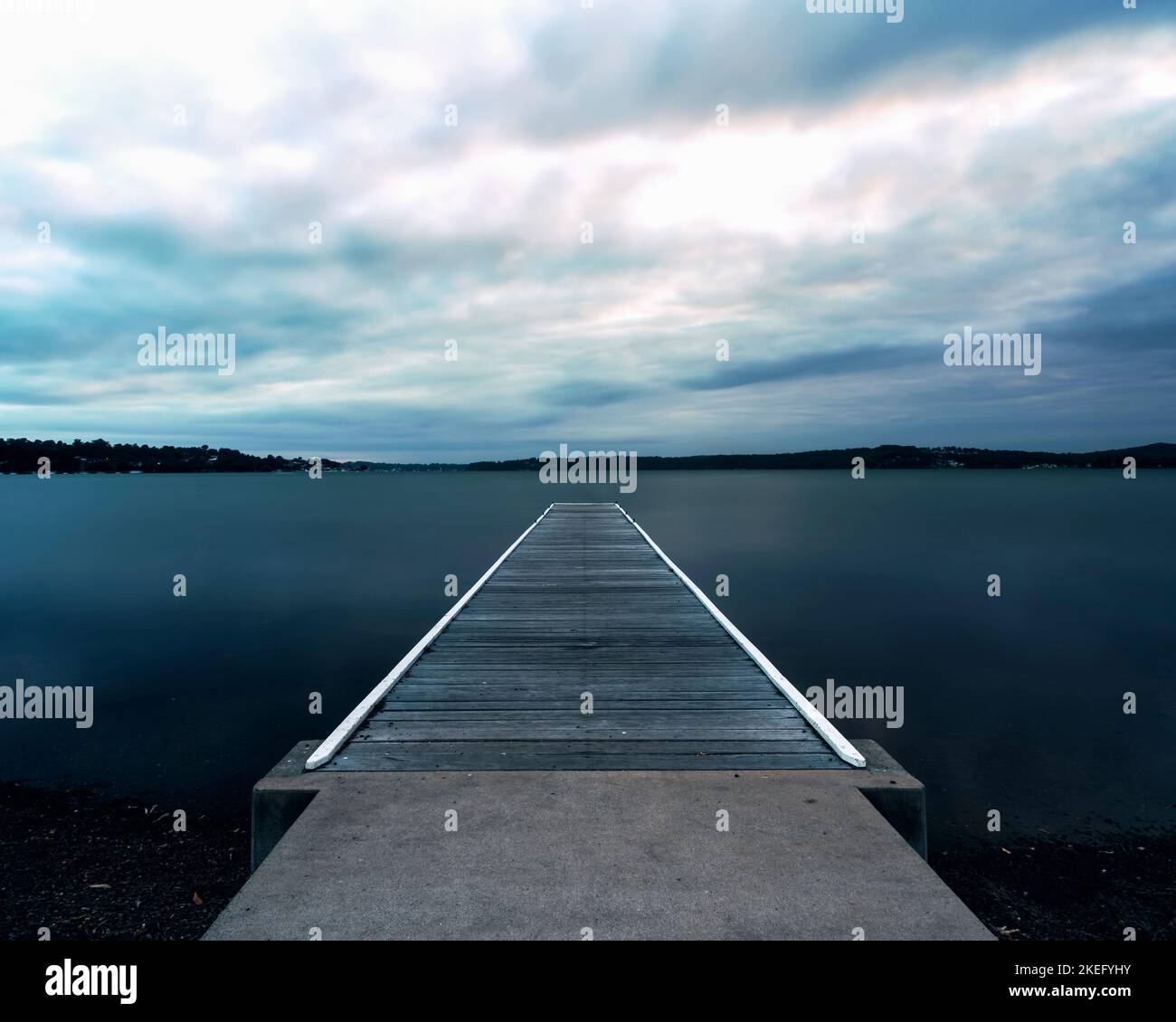 The Warner's Bay public Jetty at sunset Stock Photo - Alamy