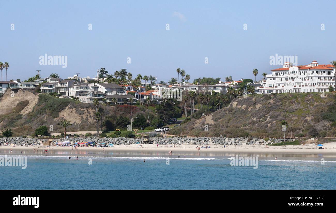 Beach as seen from the San Clemente Pier in Orange County, California ...