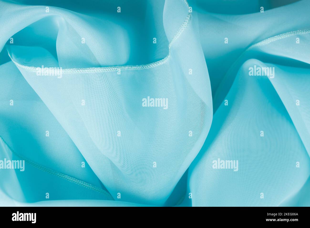 blue silk fabric. wavy fabric texture Stock Photo - Alamy
