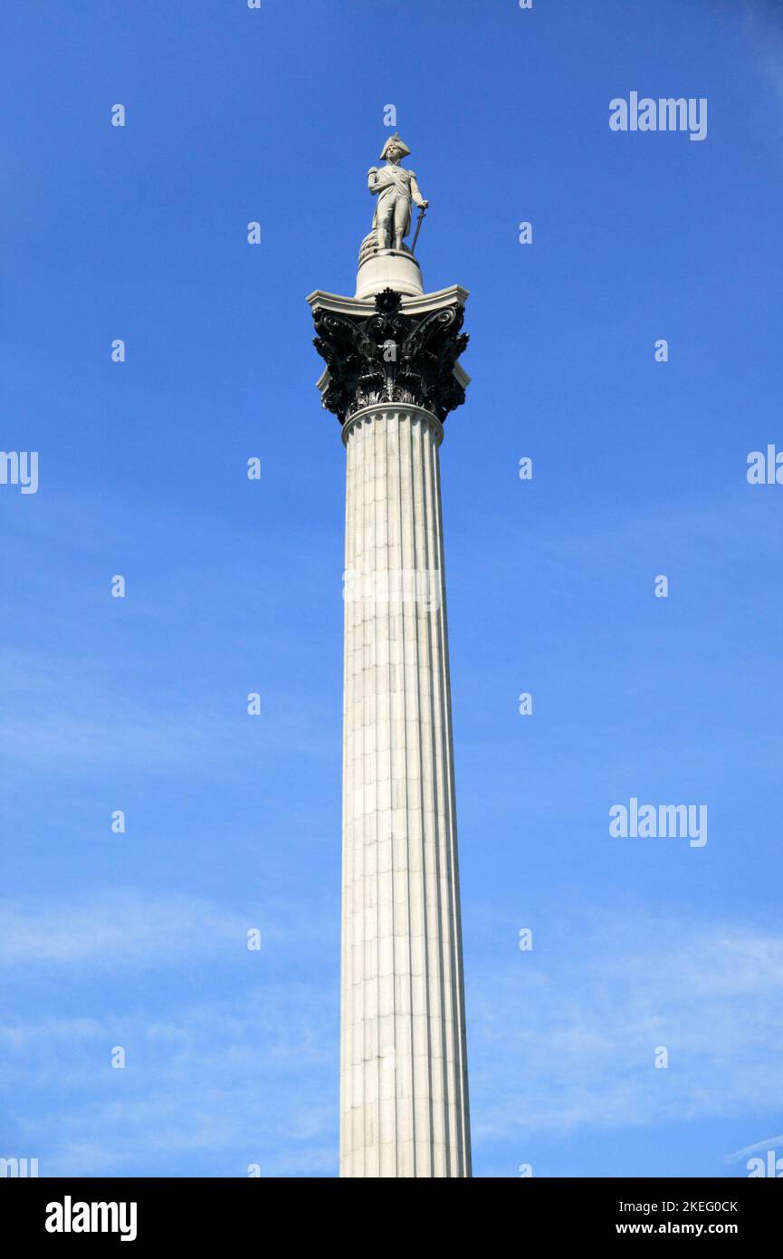 Nelson's Column rises to nearly 185 feet in the centre of Trafalgar ...
