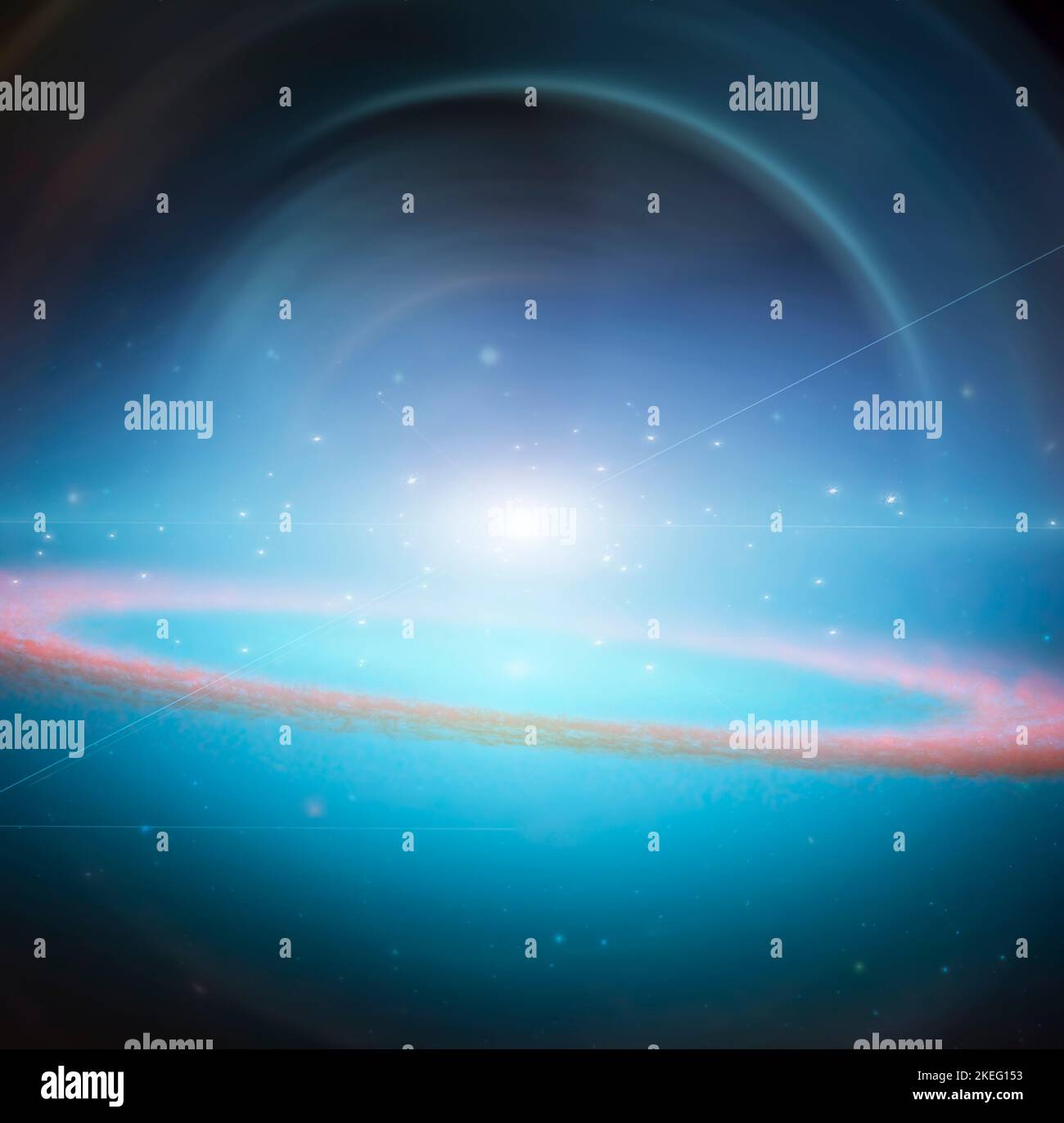 Galaxy and bright light. 3D rendering Stock Photo - Alamy