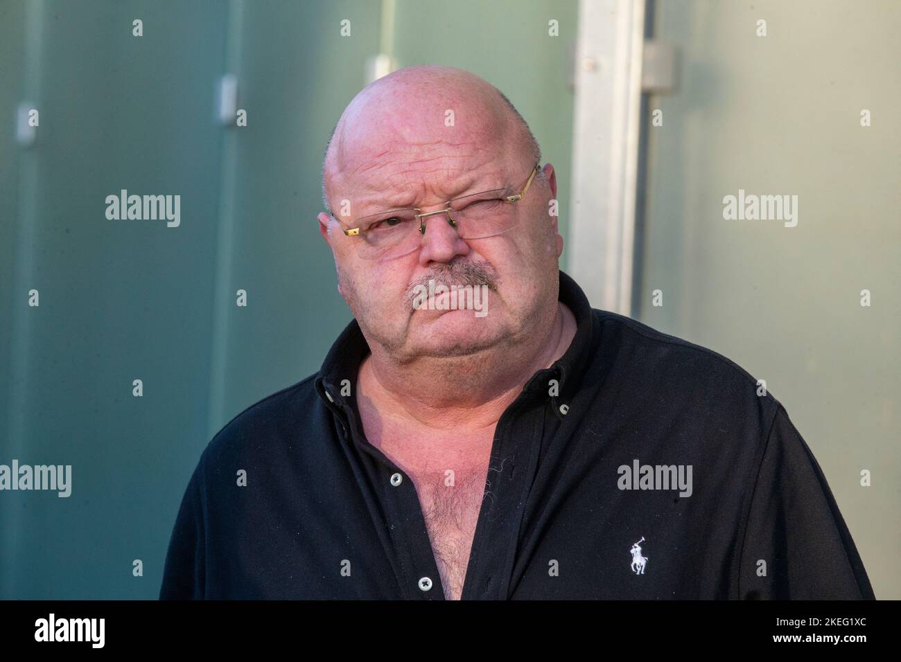 Michel Van Den Brande pictured after a funeral ceremony of Nicole Josy ...