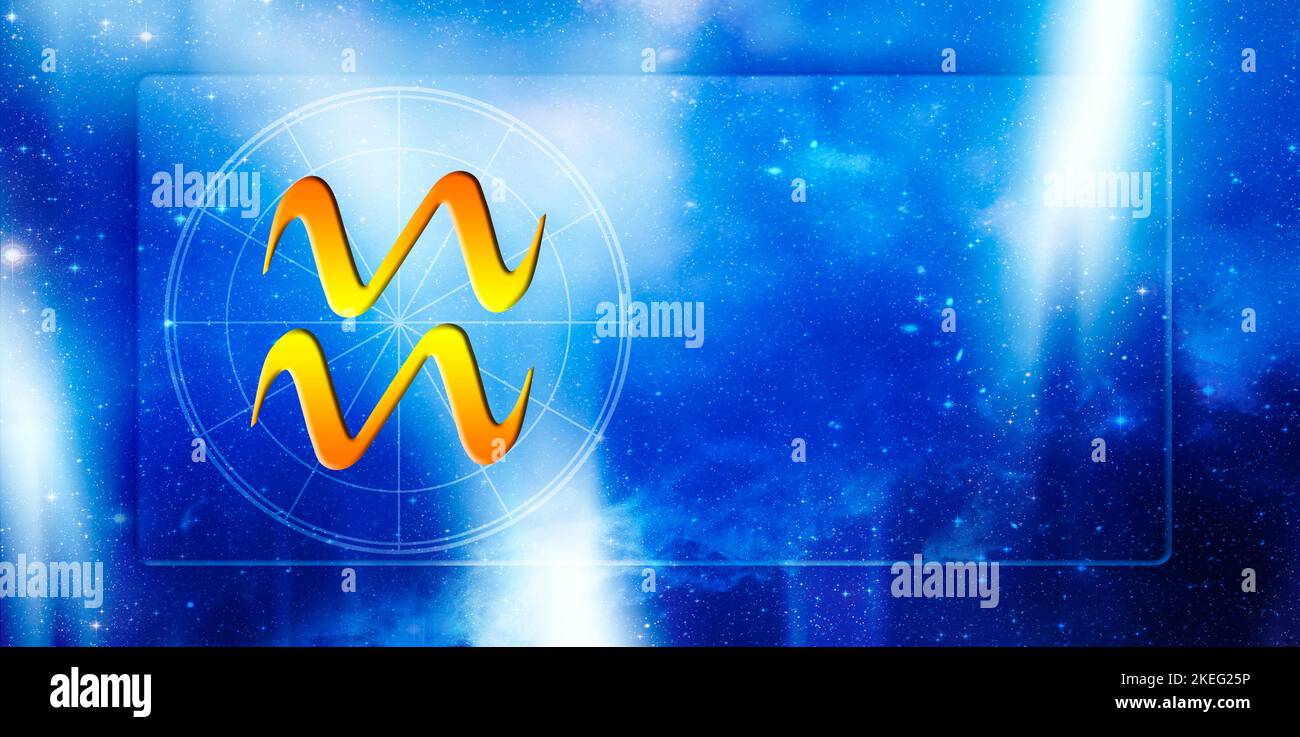 astrological sign of the zodiac Aquarius Stock Photo - Alamy