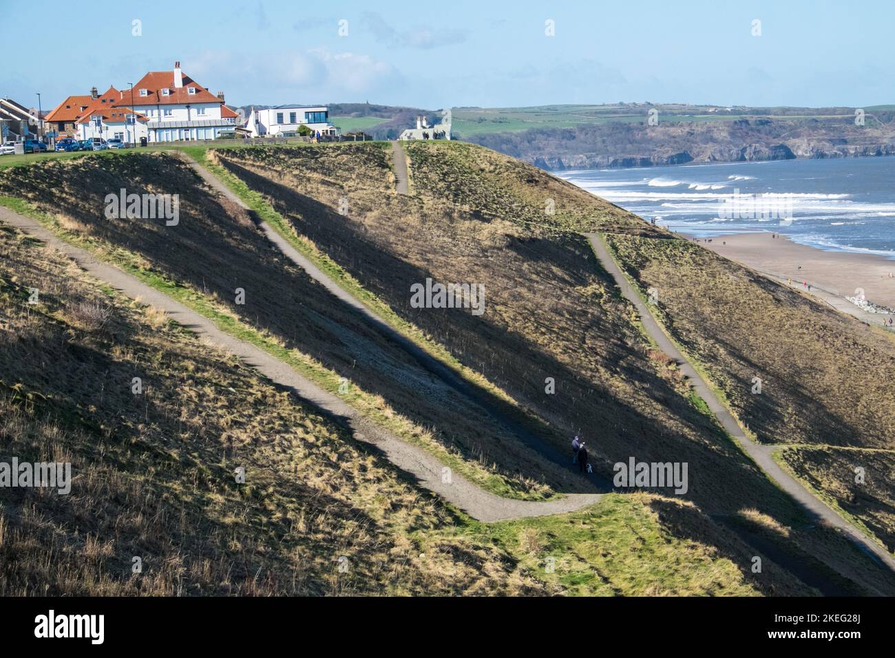 Whitby west cliff scarborough hi-res stock photography and images - Alamy