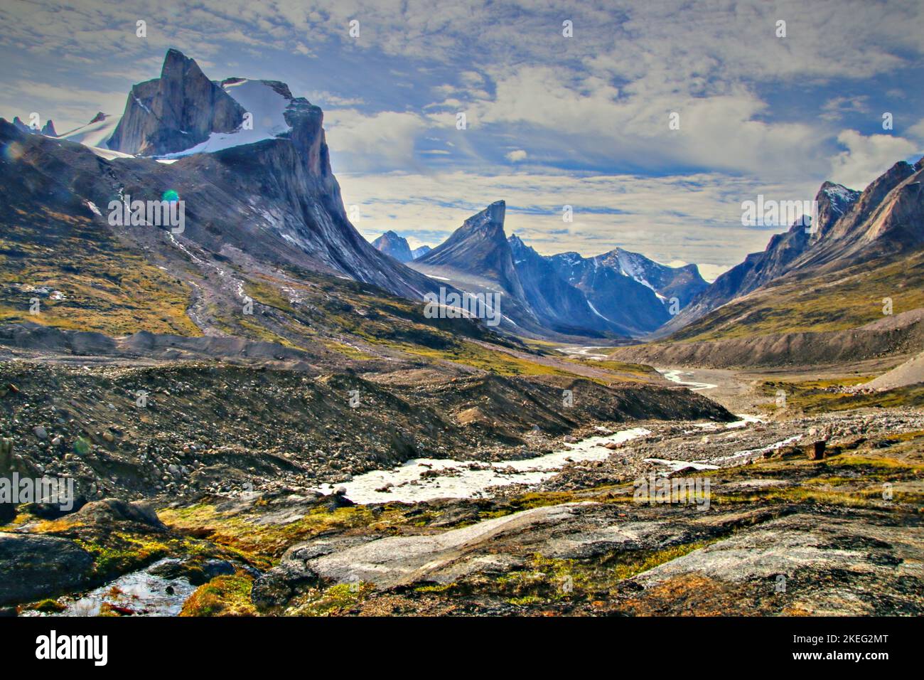 Breidablik Peak, Akshayuk Pass Traverse, Auyuittuq National Park, Baffin Island, Canadian Arctic ...