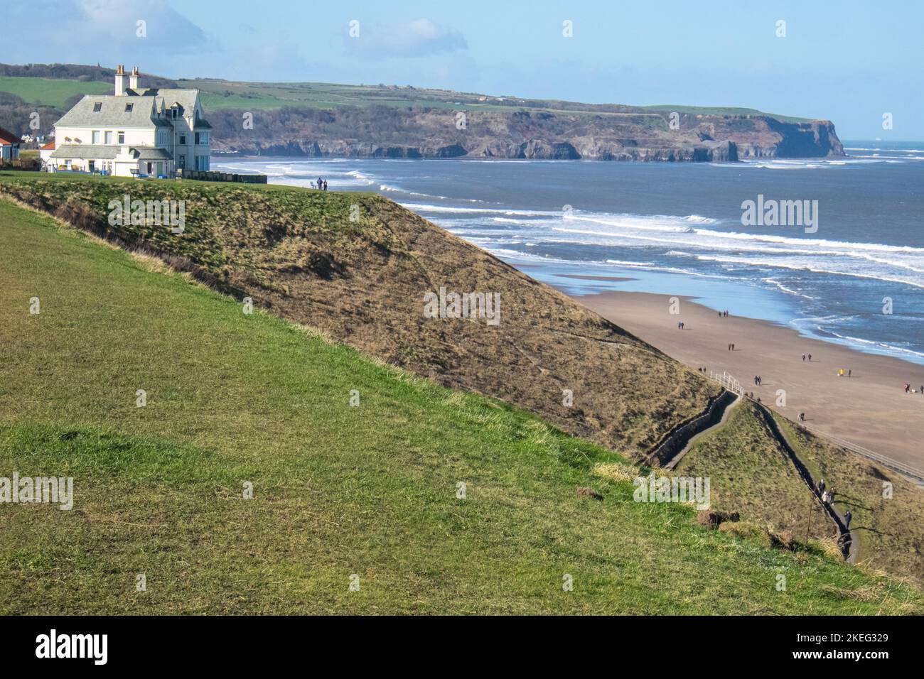 Whitby west cliff scarborough hi-res stock photography and images - Alamy