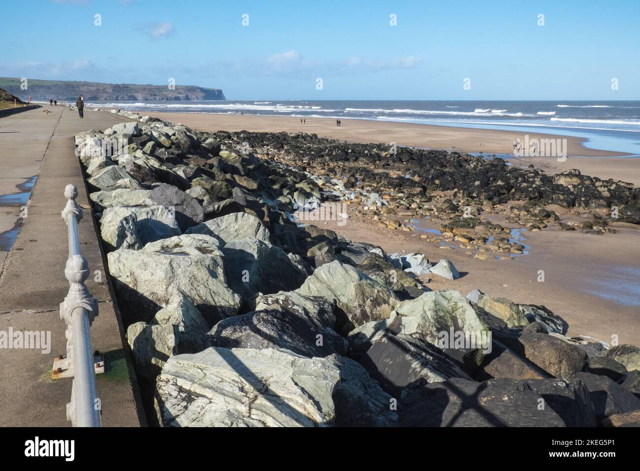 At,Whitby,views,of,beach,and,sea,below,Esplanade Crescent,West Cliff ...