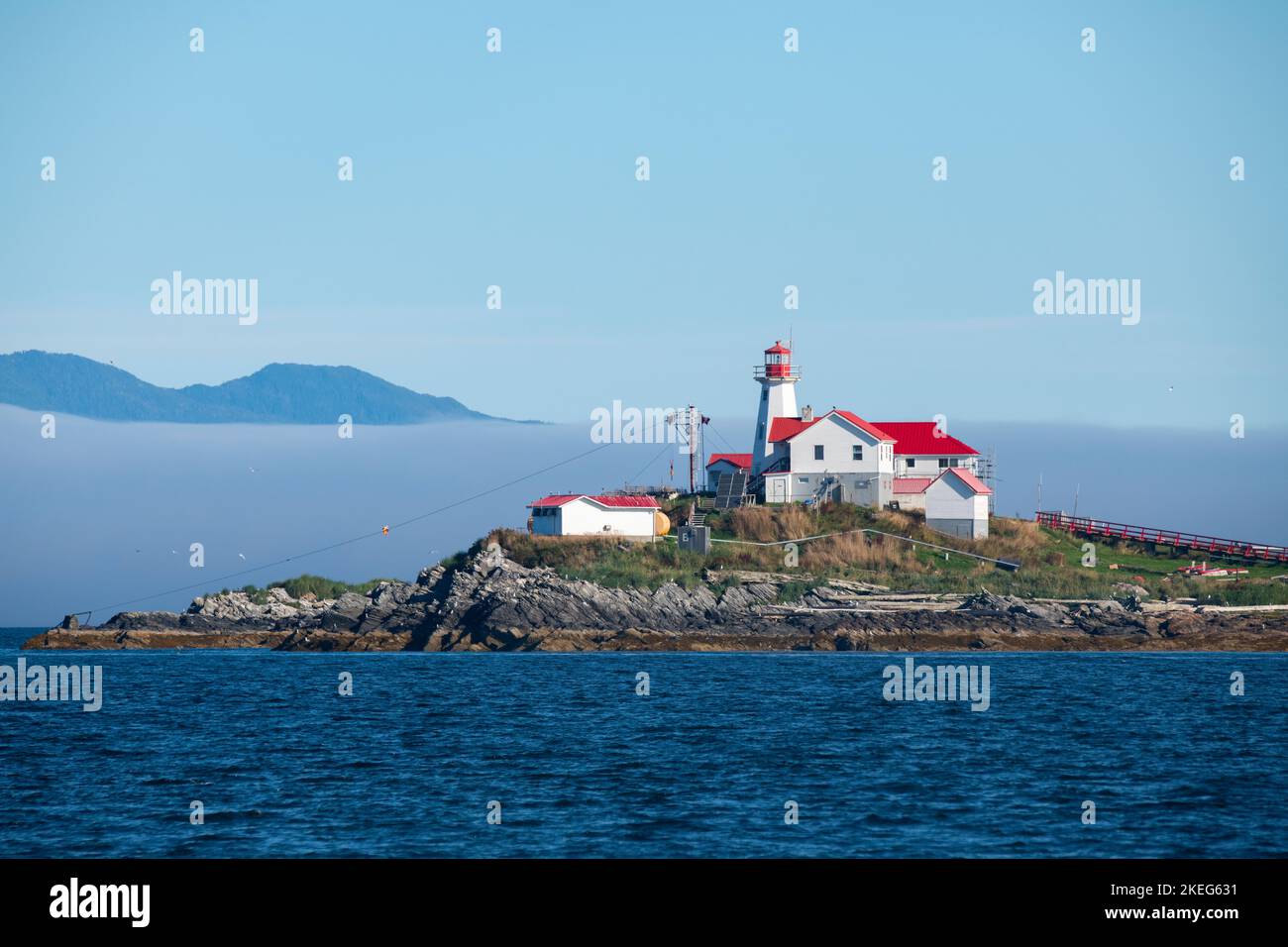 BC, Canada, Chatham Sound. Green Island Lighthouse, Established 1906 ...