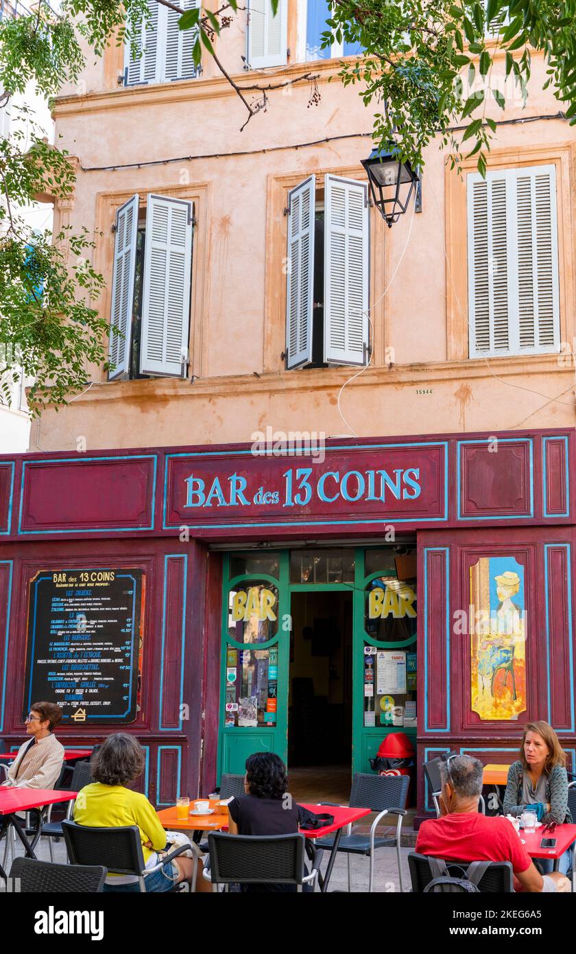Bar and cafe in Le Panier de Marseille, Marseille, Provence-Alpes-Cote ...