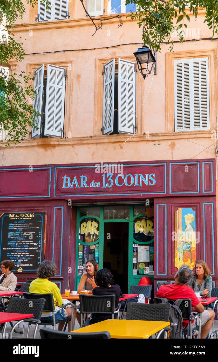 Bar and cafe in Le Panier de Marseille, Marseille, Provence-Alpes-Cote ...