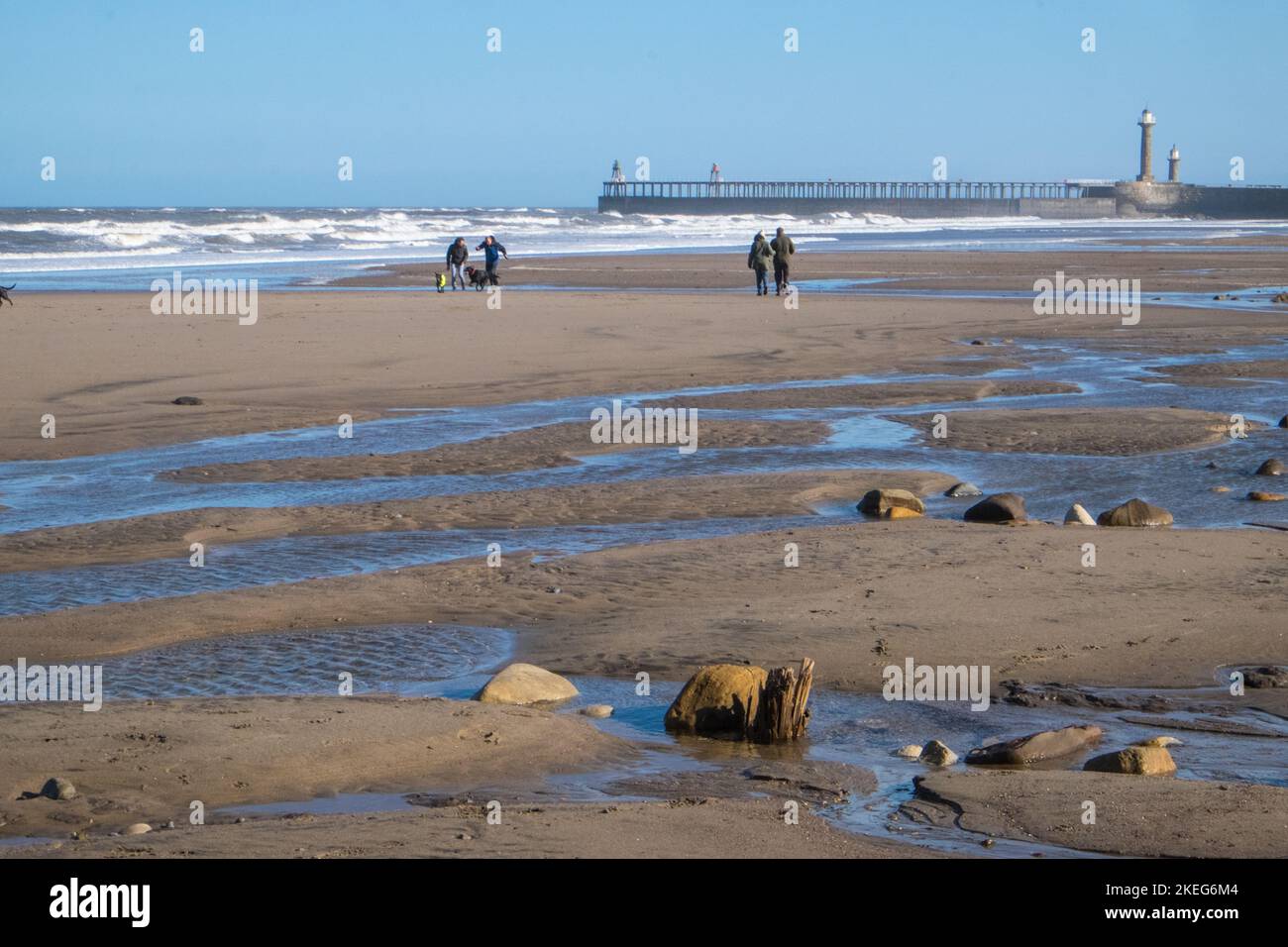 At,Whitby,views,of,beach,and,sea,below,Esplanade Crescent,West Cliff ...
