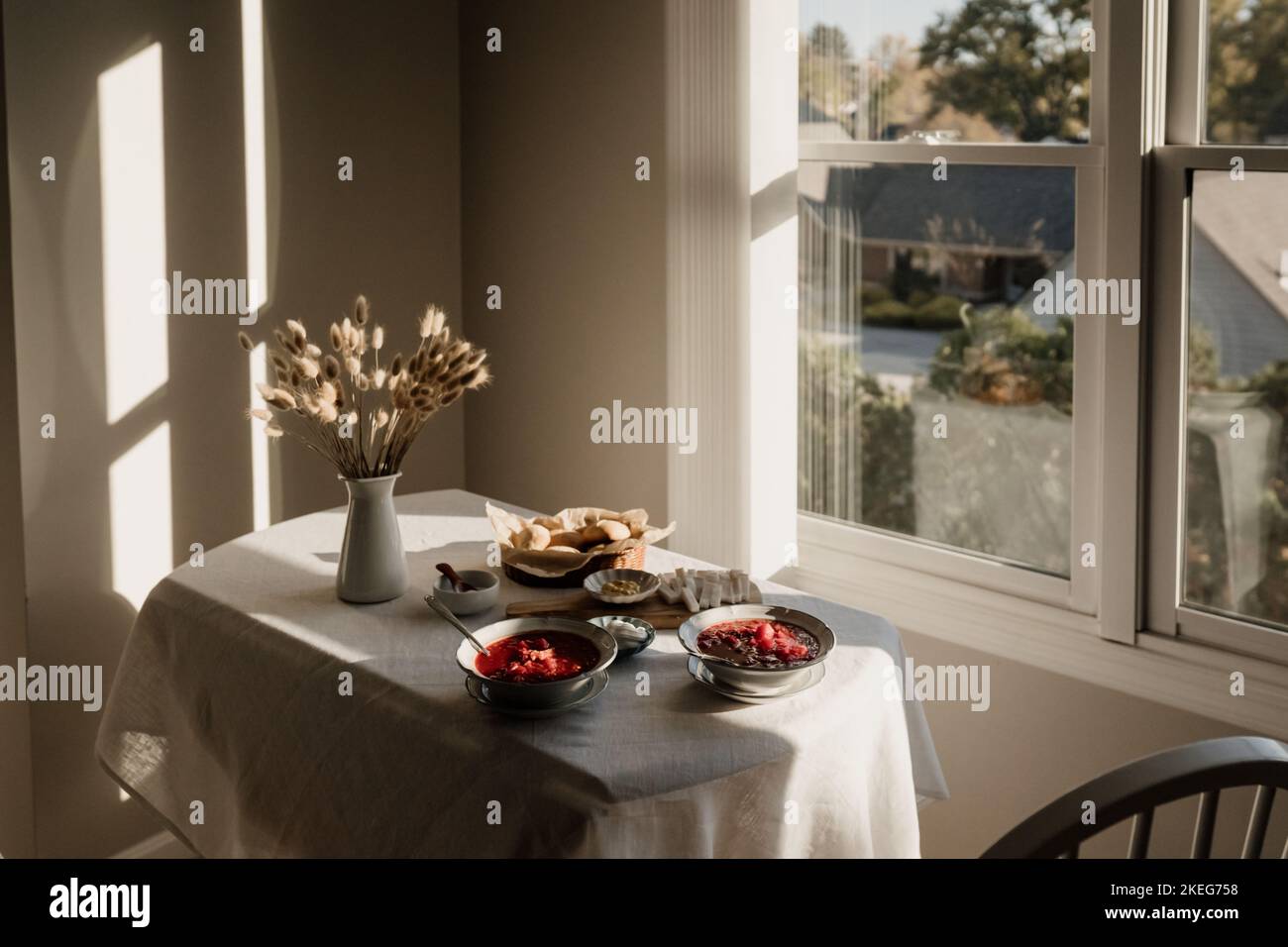 Borsch - Ukrainian national dish. Ukrainian cuisine - salo, onion ...