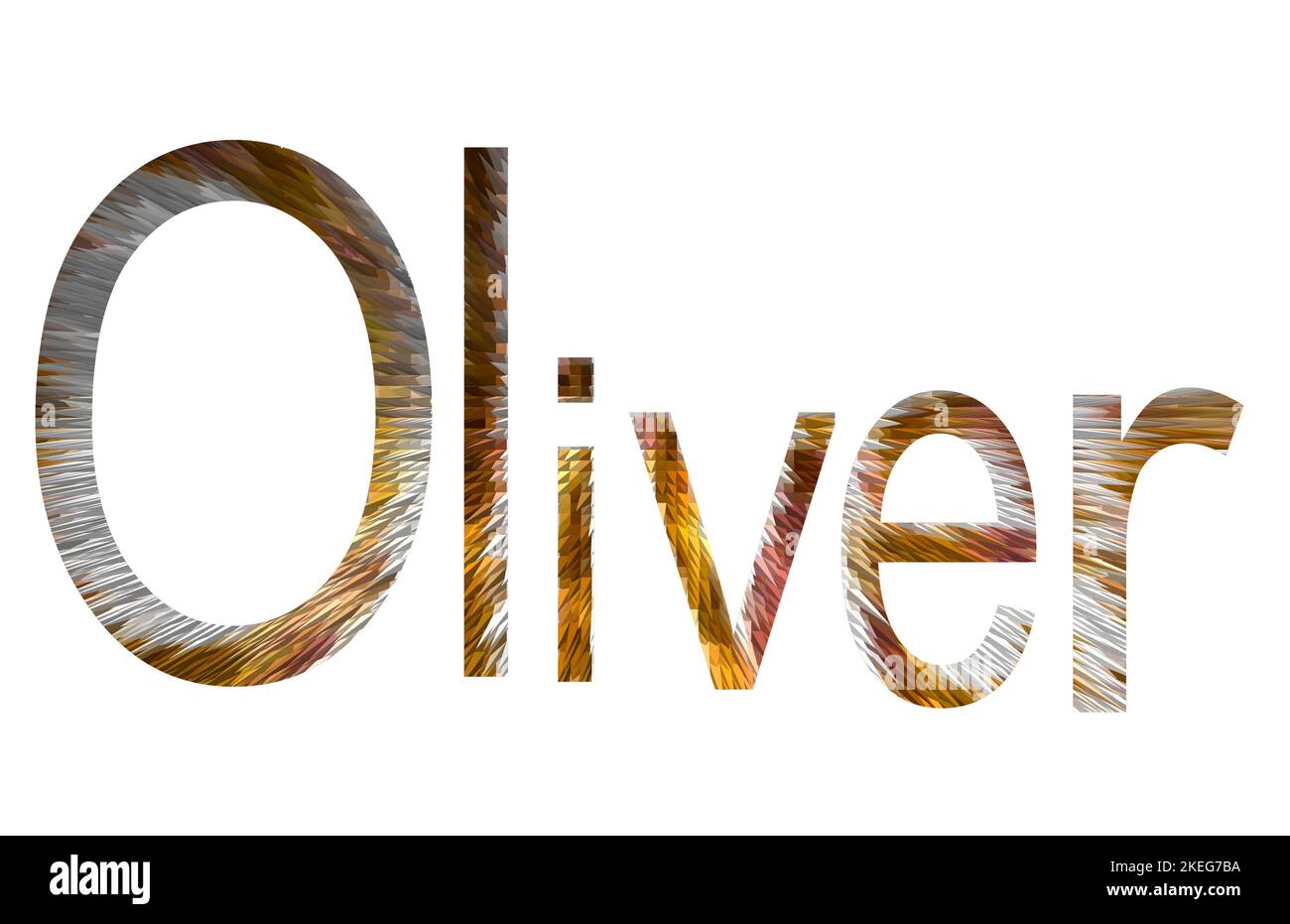 Name Oliver in english surrounded by white background Stock Photo - Alamy