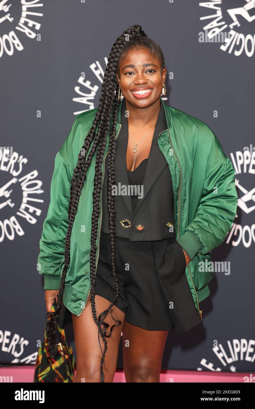 Clara Amfo attends the Opening of Flipper's Roller Boogie Palace in ...
