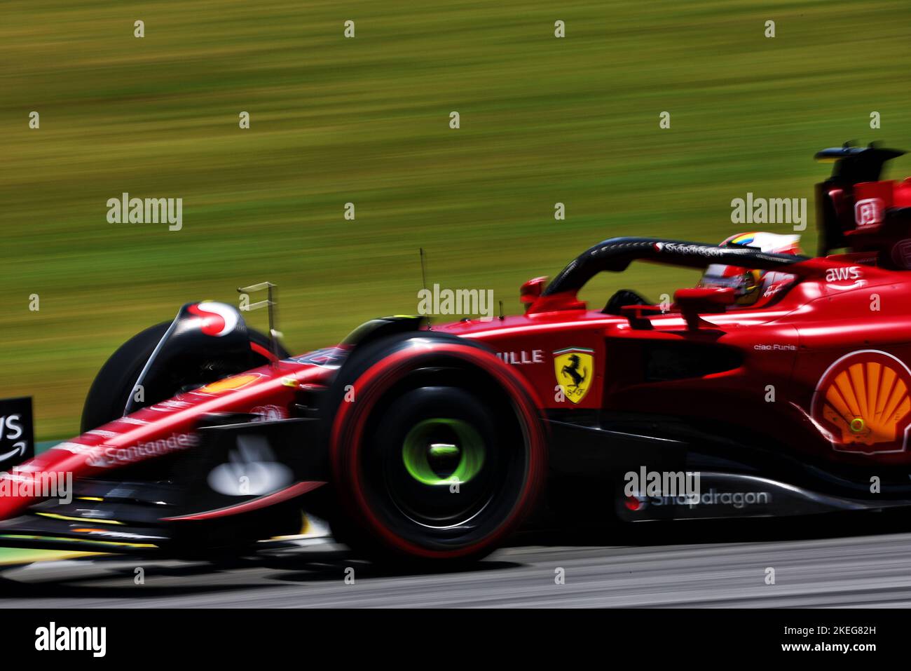 Sao Paulo, Brazil. 12th Nov, 2022. Charles Leclerc (MON) Ferrari F1-75 ...