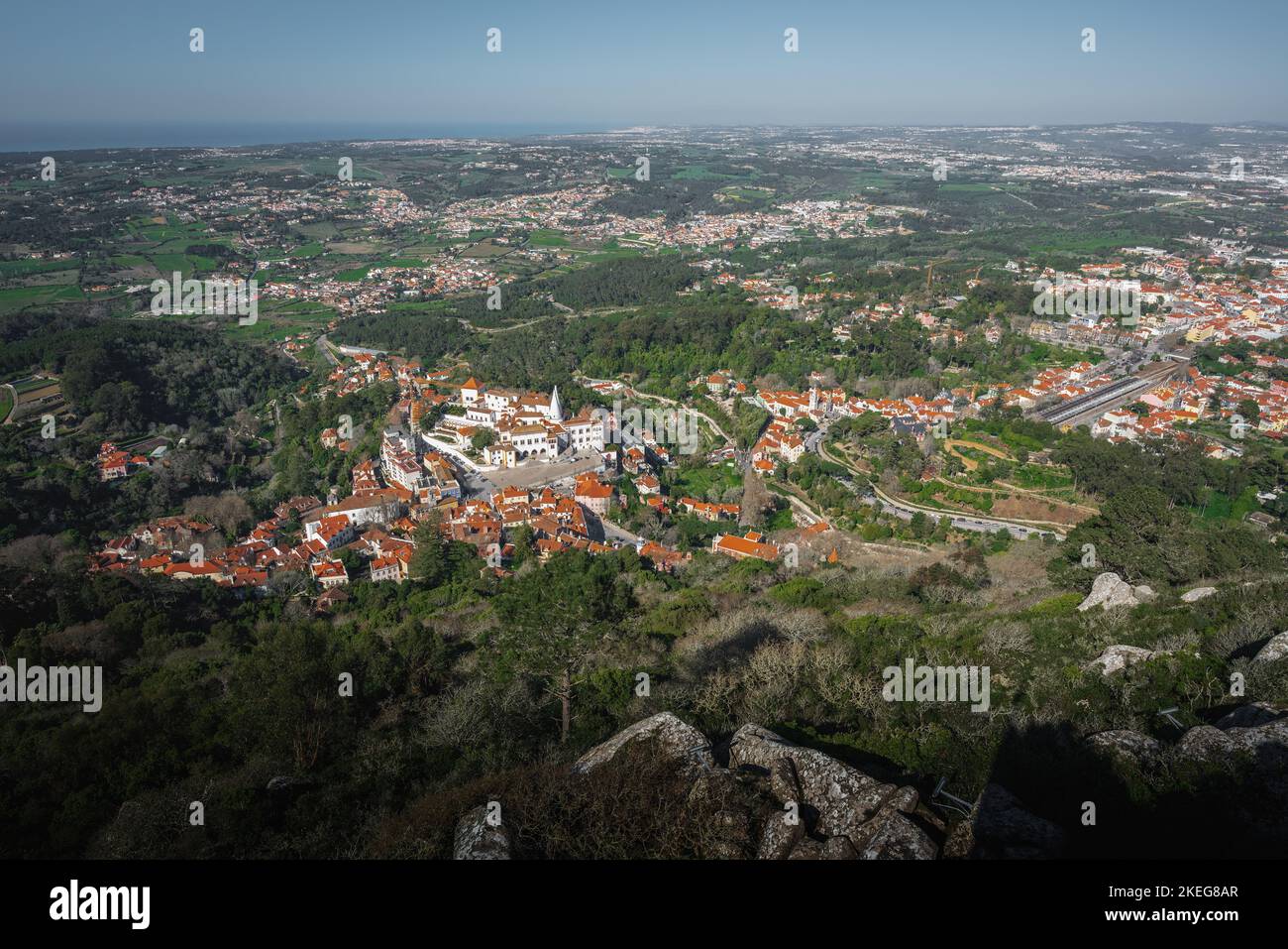 Aerial view of Sintra - Sintra, Portugal Stock Photo - Alamy