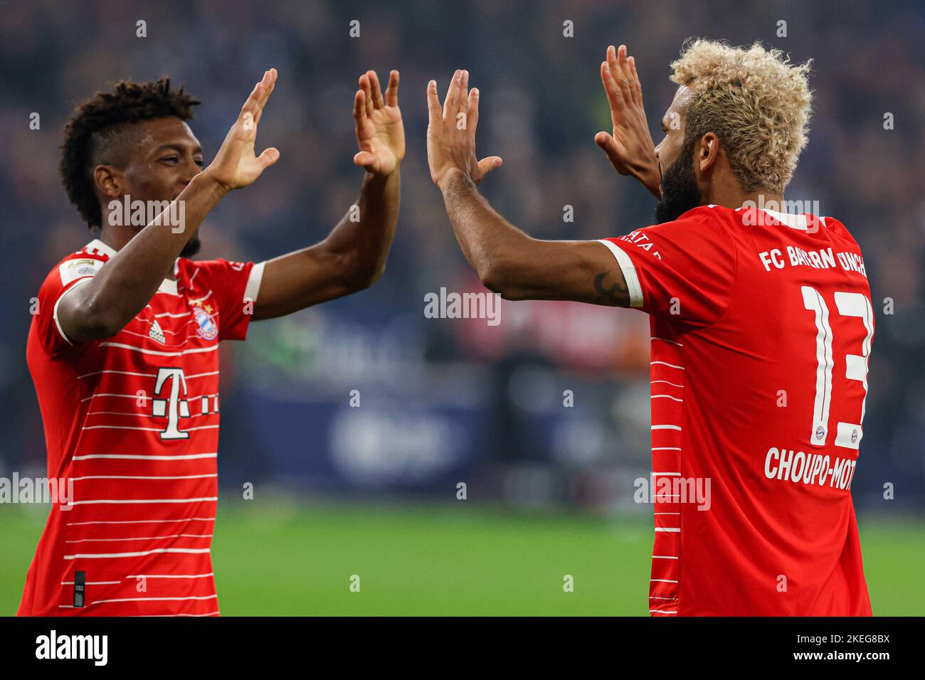 GELSENKIRCHEN, GERMANY - NOVEMBER 12: Kingsley Coman of Bayern Munchen ...