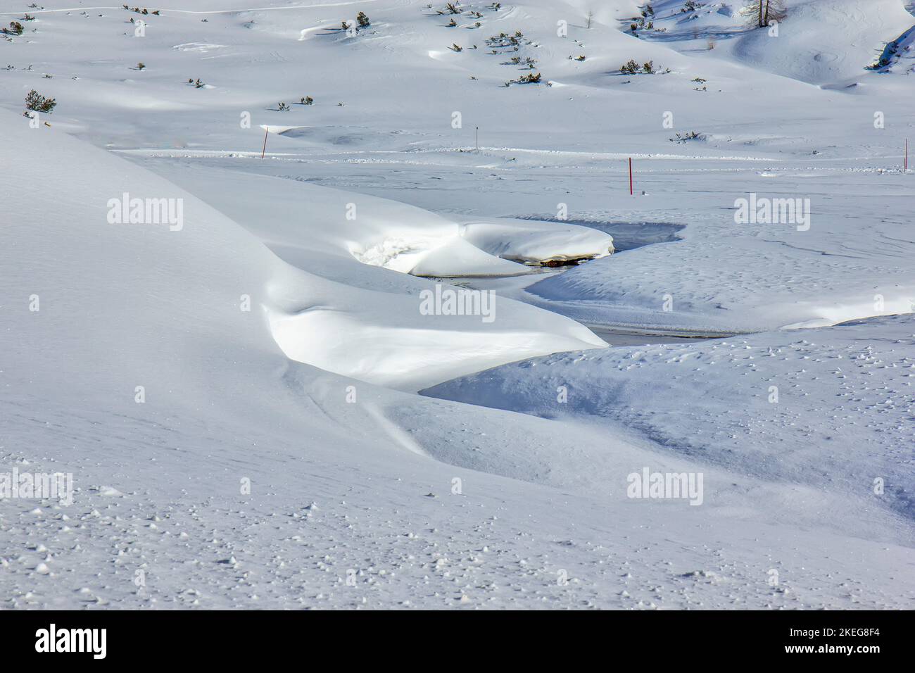 Snow melting on the river in the mountain in Austrian alps Stock Photo ...