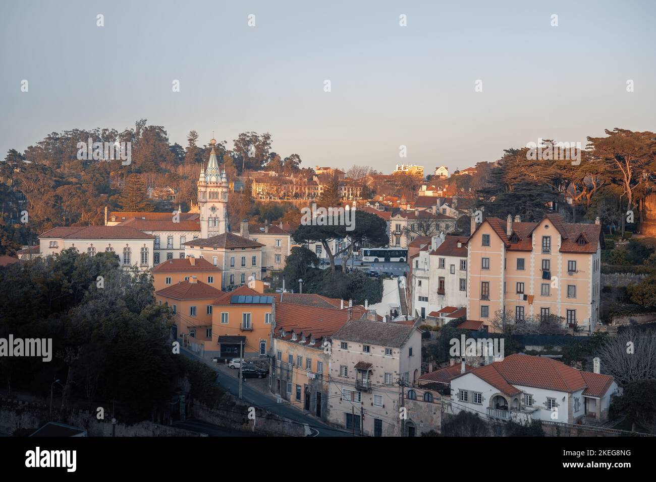 Sintra Skyline with Sintra Town Hall - Sintra, Portugal Stock Photo - Alamy
