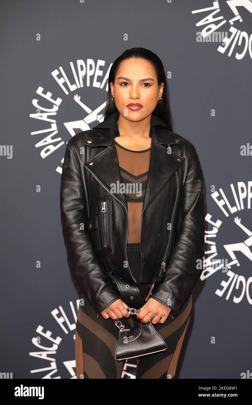 Saffron Hocking attends the Opening of Flipper's Roller Boogie Palace ...