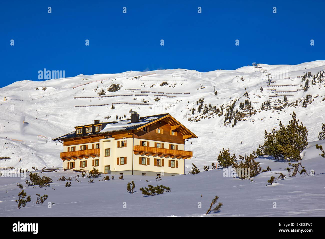 Winter houses in ski resort Obertauern in Austrian alps Stock Photo - Alamy