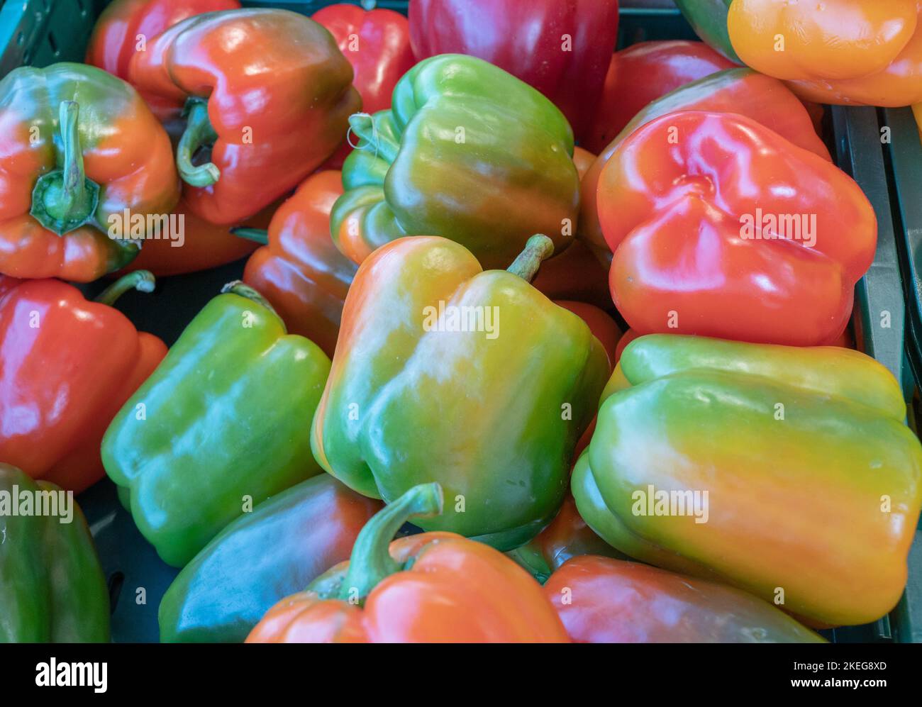 Peppers at a market hi-res stock photography and images - Alamy