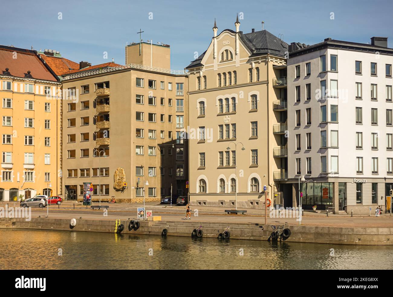 Helsinki, Finland - July 20, 2022: Pohjoissatama Harbor. Facades of ...