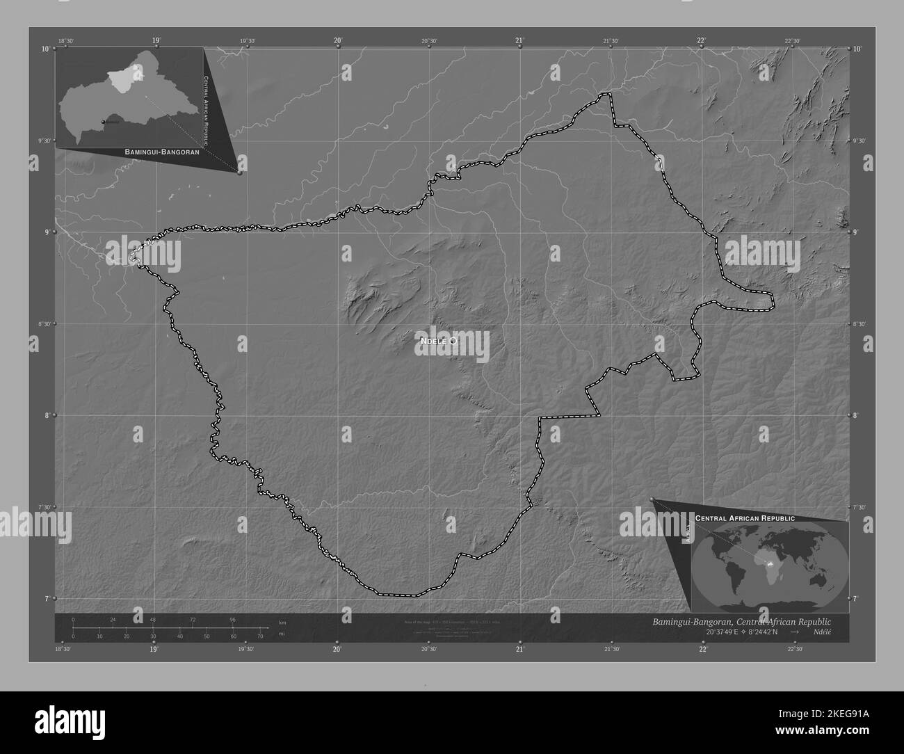 Bamingui-Bangoran, prefecture of Central African Republic. Bilevel ...