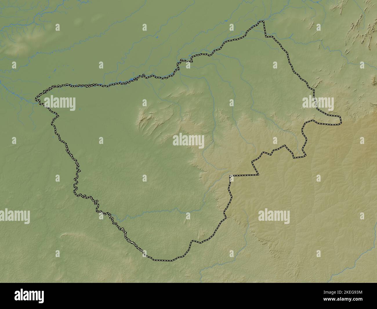 Bamingui-Bangoran, prefecture of Central African Republic. Colored ...