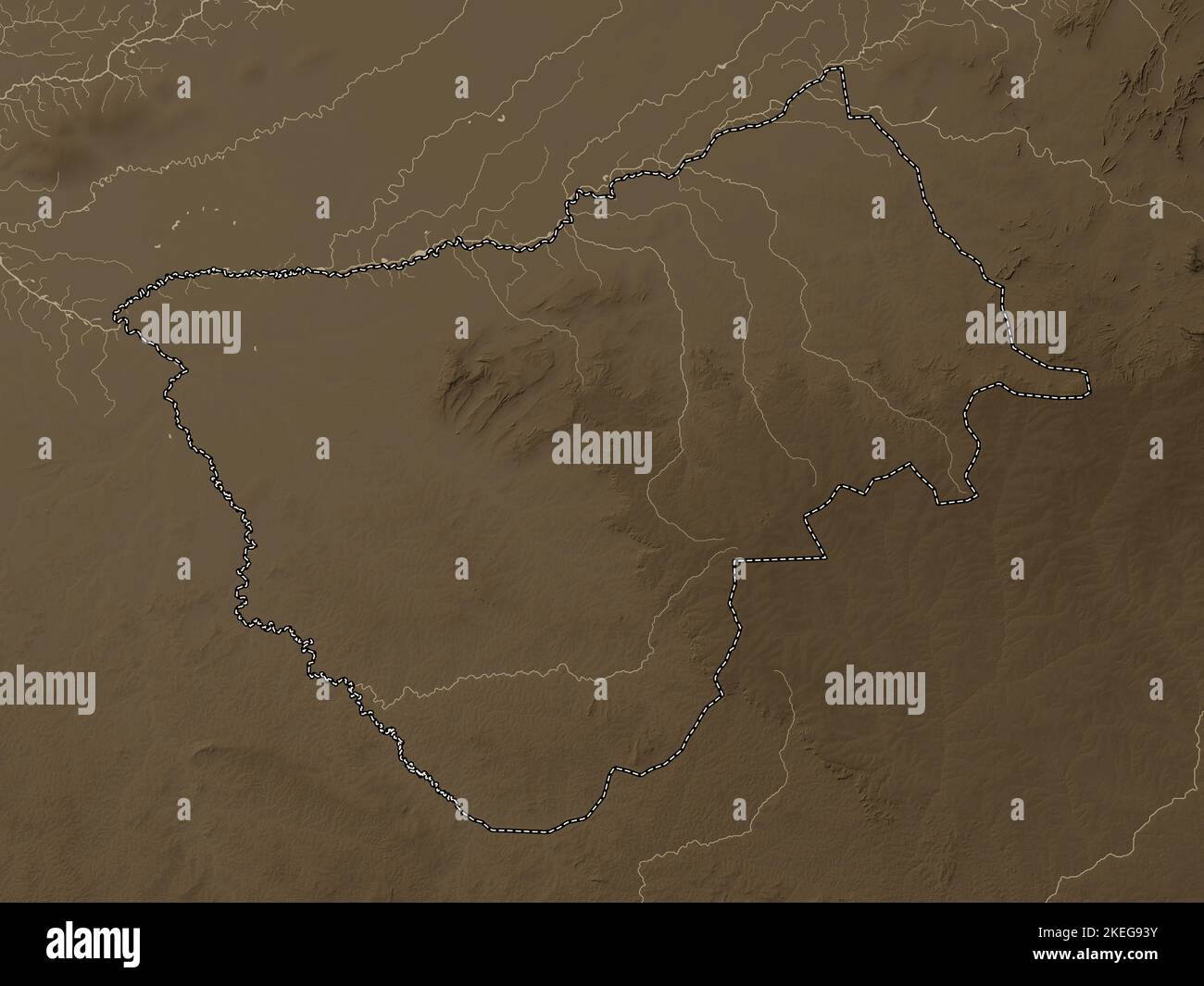 Bamingui-Bangoran, prefecture of Central African Republic. Elevation ...