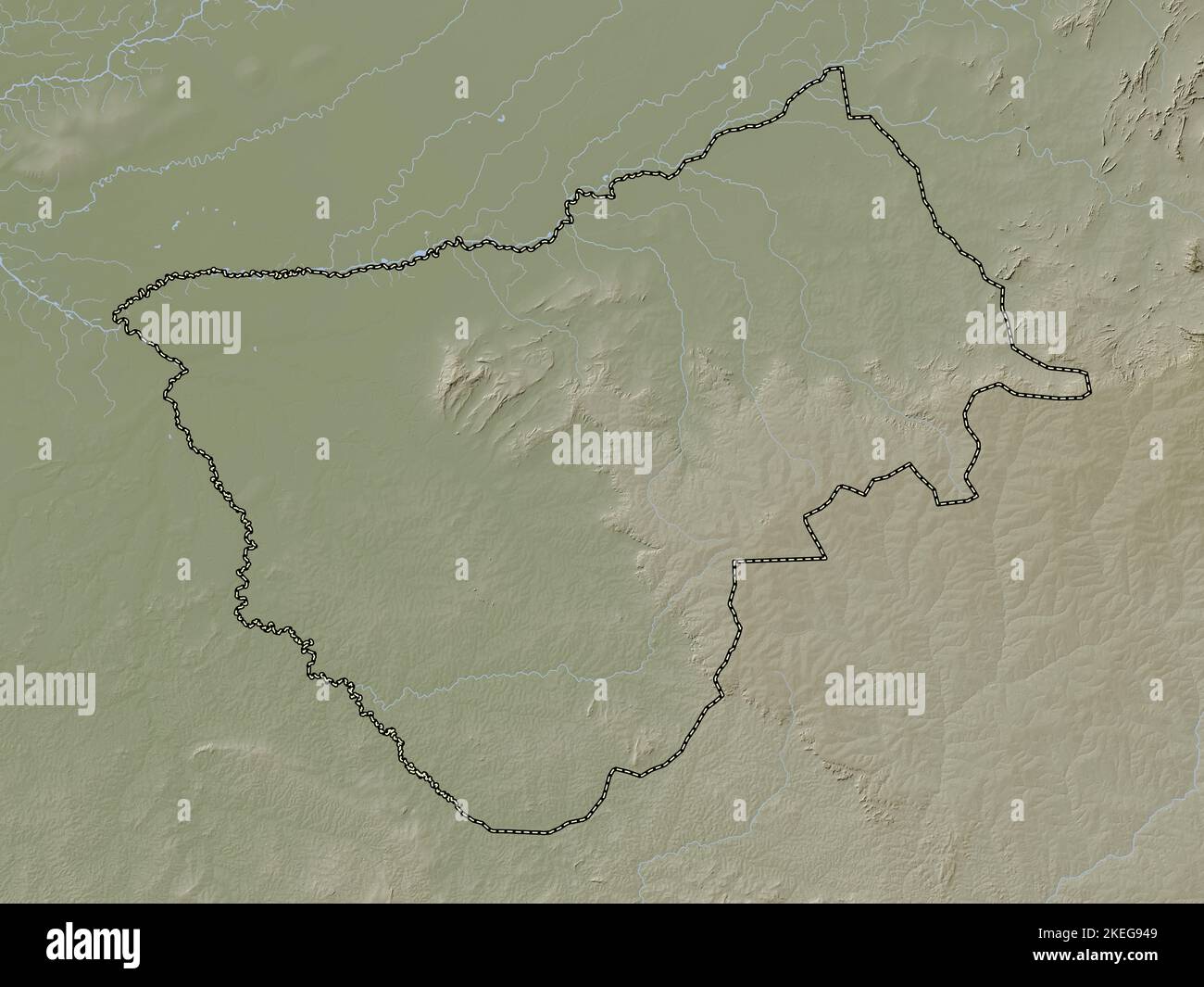 Bamingui-Bangoran, prefecture of Central African Republic. Elevation ...