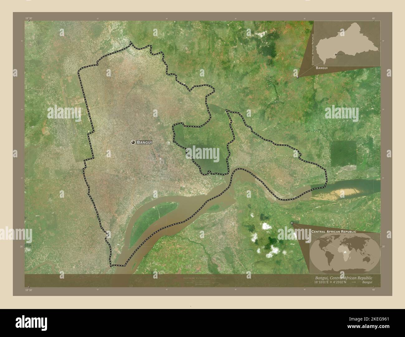 Bangui, autonomous commune of Central African Republic. High resolution ...
