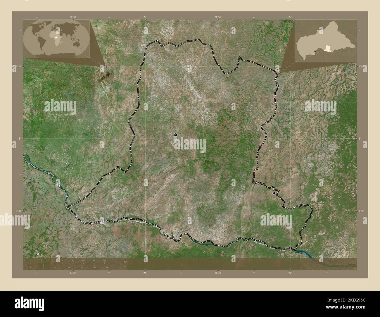 Basse-Kotto, prefecture of Central African Republic. High resolution ...