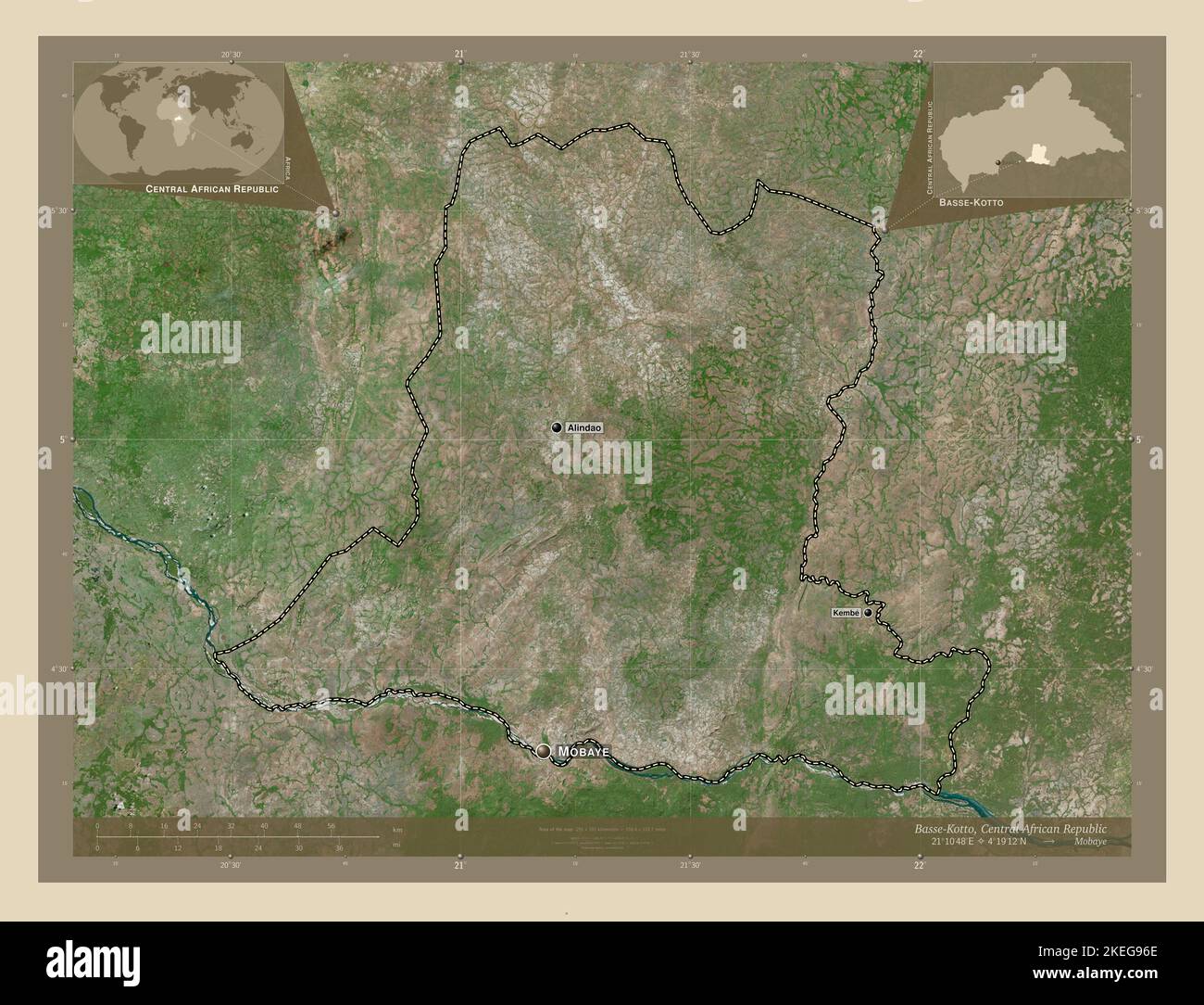Basse-Kotto, prefecture of Central African Republic. High resolution ...